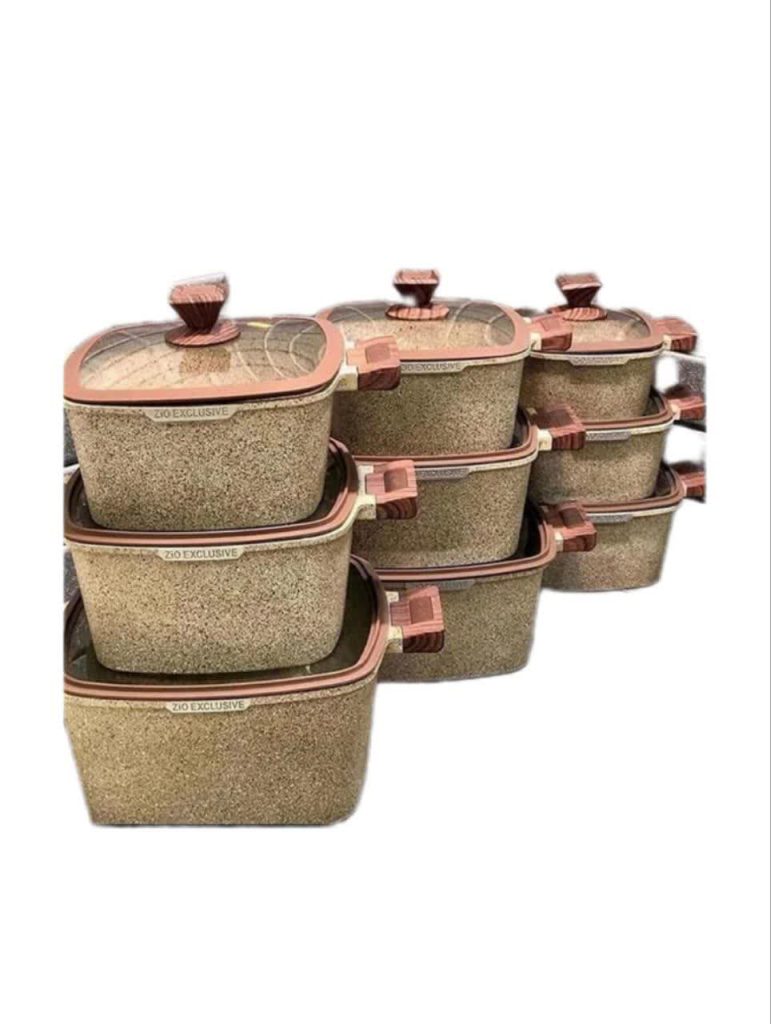 خرید سرویس قابلمه 6 پارچه زیو مدل Zio 8350.22 مربعی + قیمت